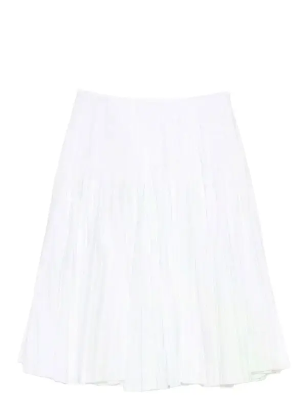 N°21 Pleated Midi Skirt - White