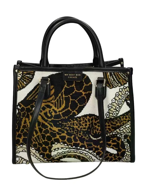 MY BEST BAG FIRENZE Atena Sea Creatures Printed Tote Bag - White