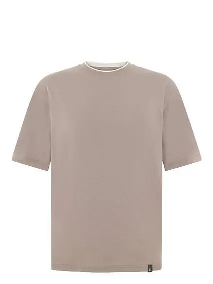 Boggi Milano Relaxed-fit Pima-cotton T-shirt - Taupe