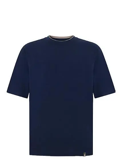 Boggi Milano Relaxed-fit Pima-cotton T-shirt Xxl - Navy Blue