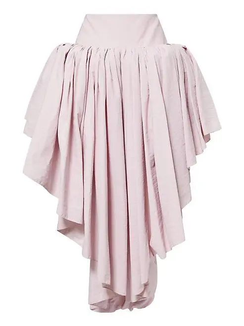 Alaïa Nylon Maxi Skirt - Rose Pale