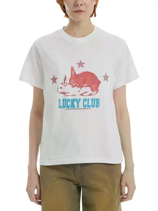 CARNE BOLLENTE Lucky Club Graphic-print T-shirt - White