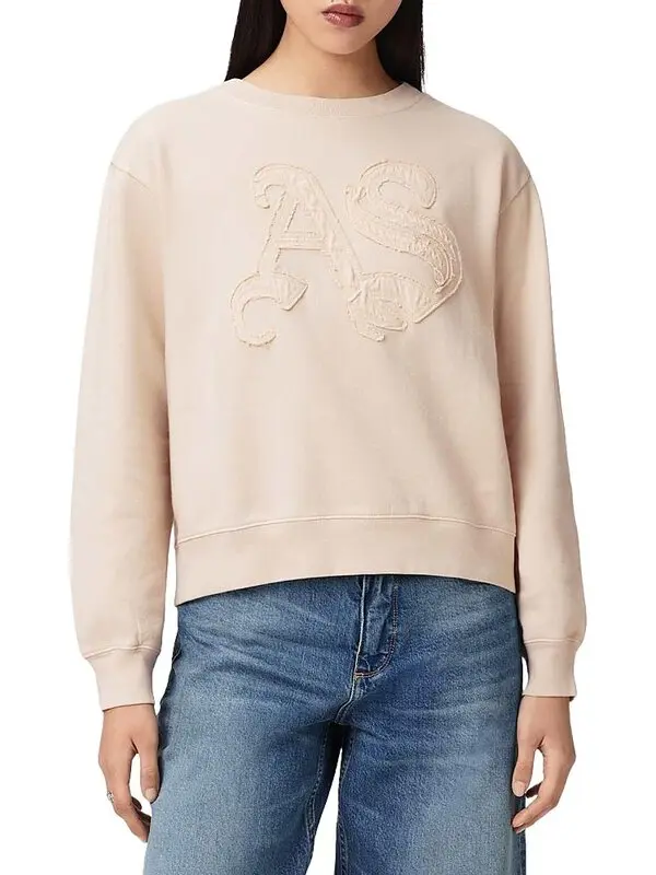 ALLSAINTS Insignia Pippa Sweatshirt - Crystal Pink