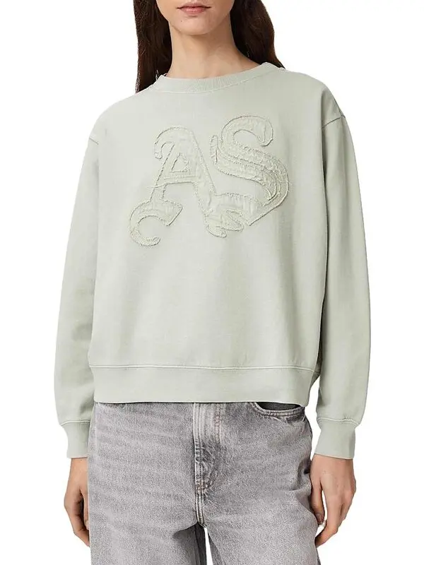 ALLSAINTS Insignia Pippa Sweatshirt - Sea Green