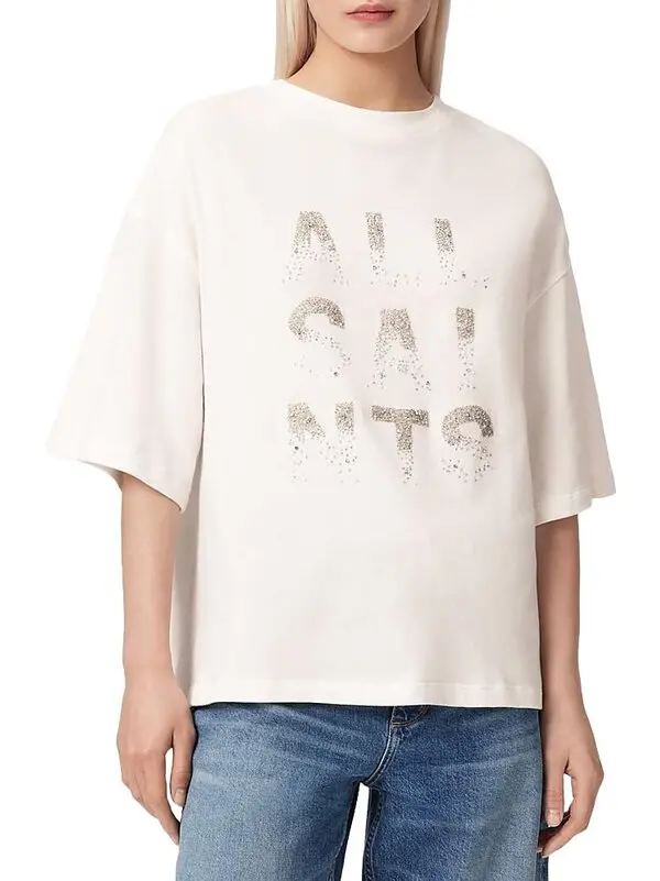 ALLSAINTS Stacks Amelie Tee - Optic White