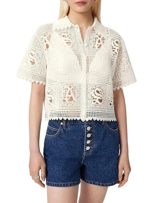 ALLSAINTS Kyra Polo Top - Chalk White