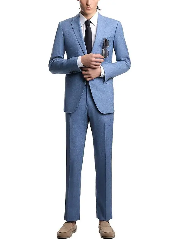 Emporio Armani Slim Fit Suit - Light Blue Melange