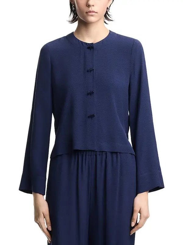 Emporio Armani Jacquard Blouse - Mineral Blue