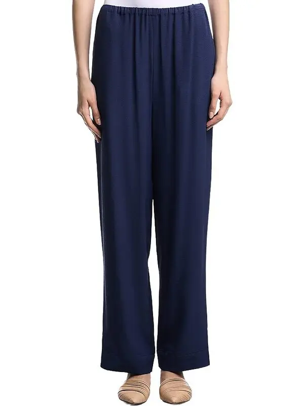 Emporio Armani Fluid Jacquard Trousers - Mineral Blue