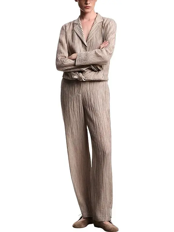 Emporio Armani Sparkling Jacquard Trousers - Sand/rhinestone