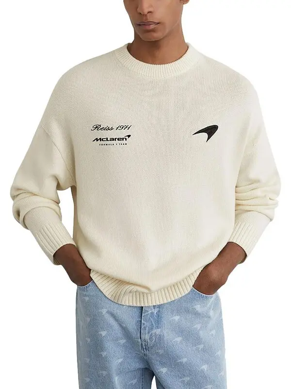 REISS Mclaren Motorsport Logo Sweater - Off White