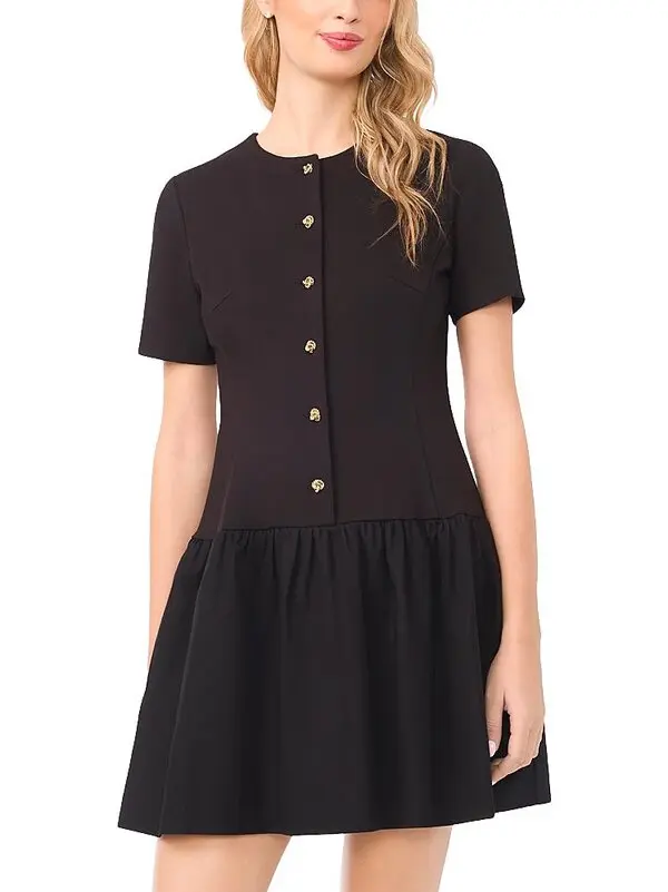 Ted Baker London Valentina Combo Dress - Rich Black