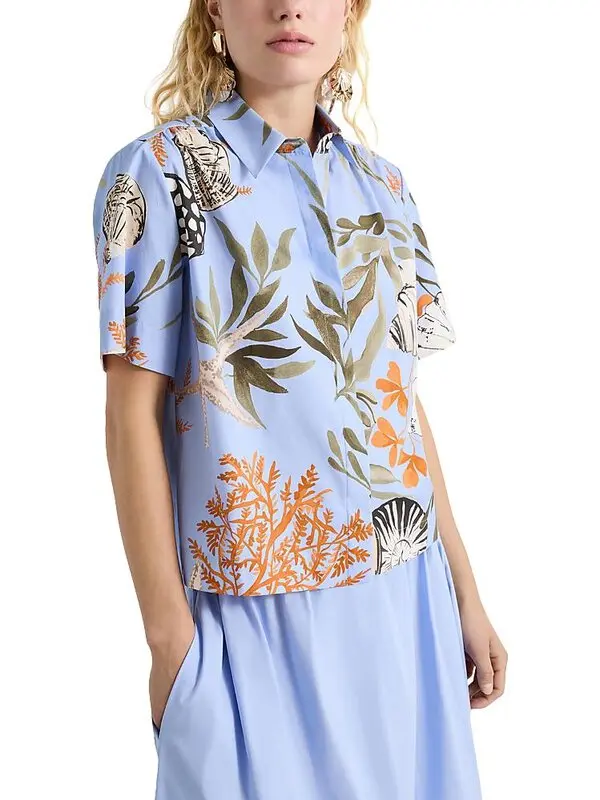 Marella Formosa Printed Blouse - Light Blue