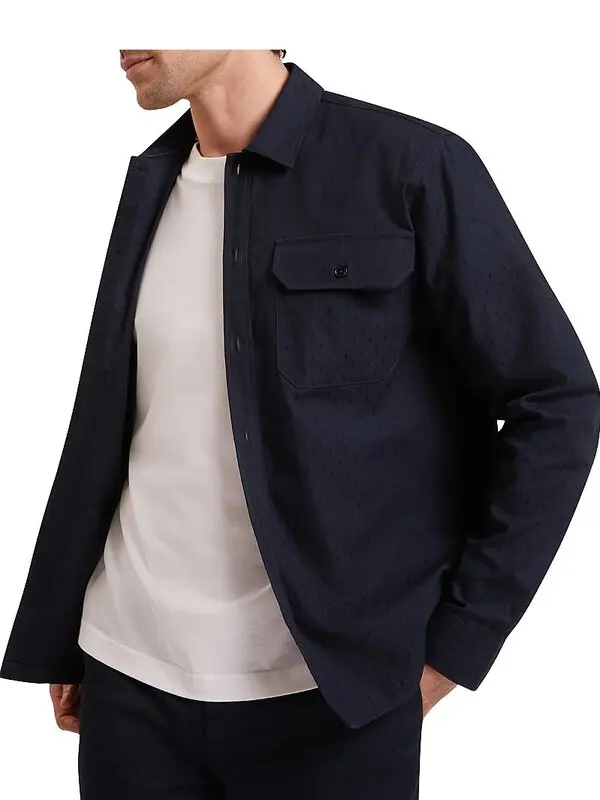Ted Baker London Levon Jacquard Overshirt - Navy