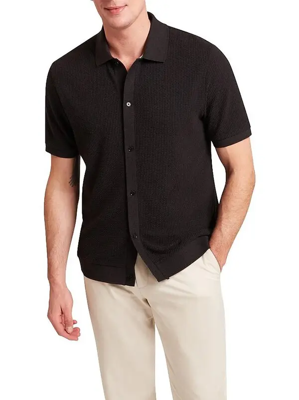 Ted Baker London Connyr Short Sleeve Regular Button Through Shirt - Black