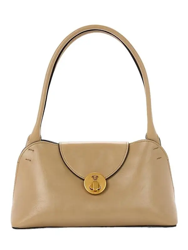 Versace Small Leather Shoulder Bag - Dove Grey