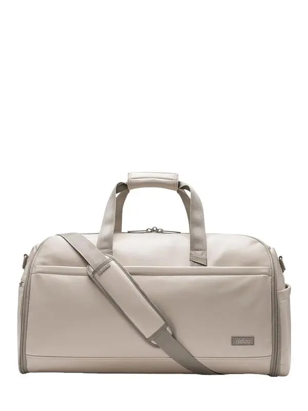 HALFDAY Leather Garment Travel Duffel Bag - Ivory