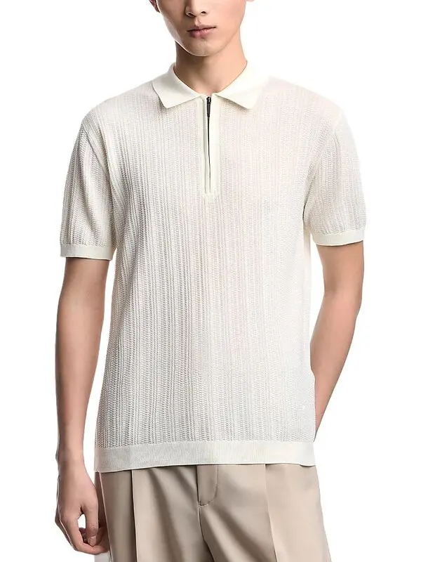 Emporio Armani Regular Fit Pullover Polo Shirt - Cloud Cream