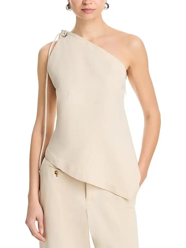 Helmut Lang Asymmetric Sailor Top - Muslin