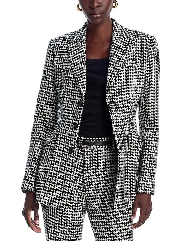 SERGIO HUDSON Peak Lapel Blazer - Houndstooth