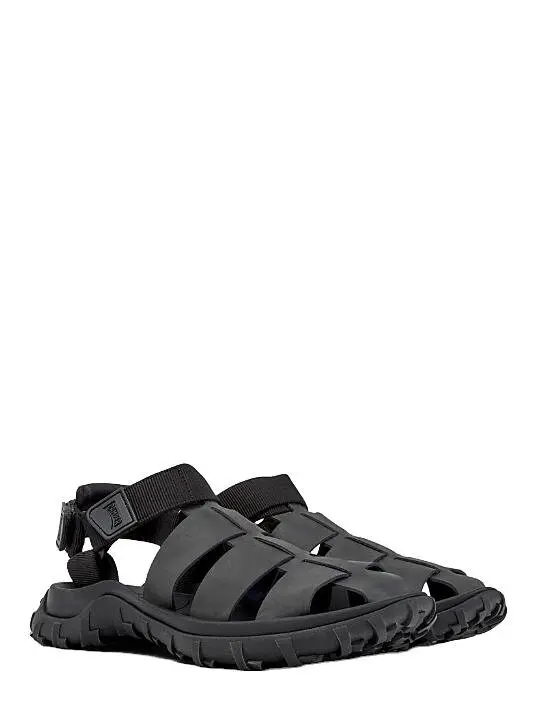 Camper Drift Trail Leather Fisherman Sandals - Black