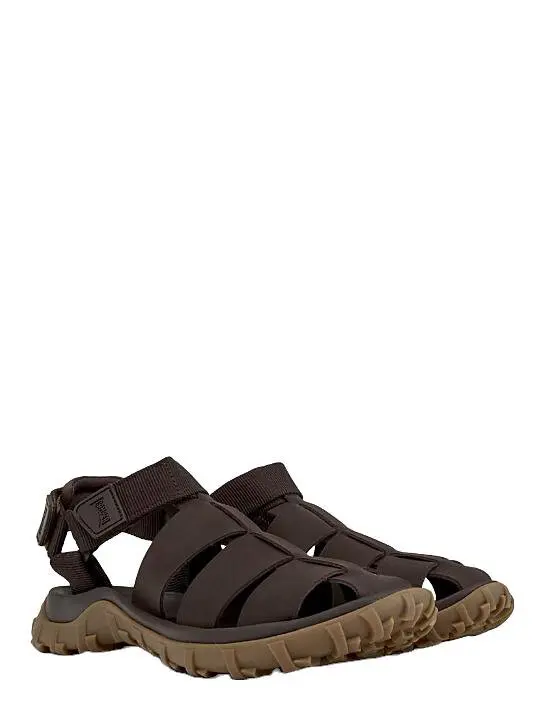 Camper Drift Trail Leather Fisherman Sandals - Brown