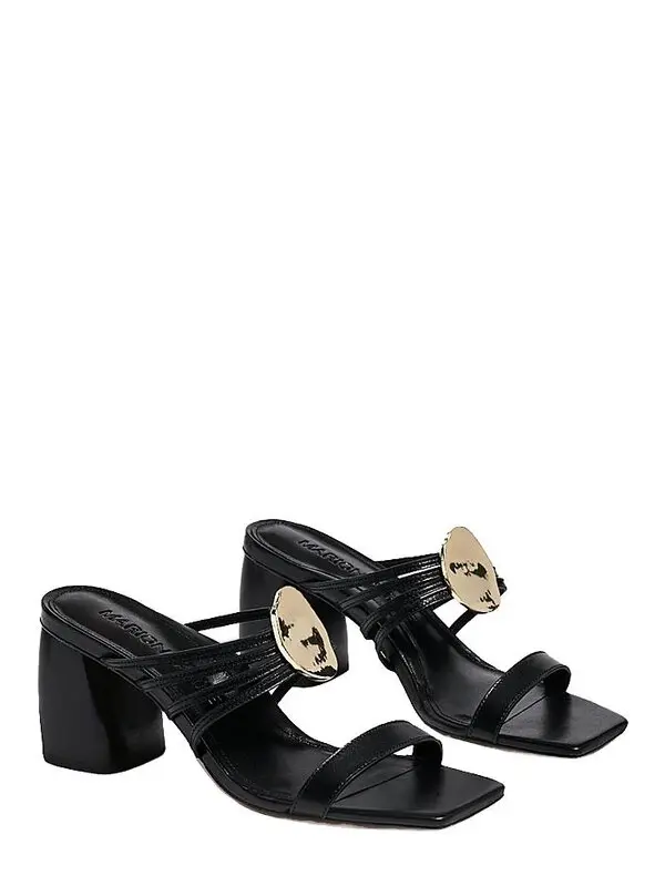 Marion Parke Nappa Mia Block Heel Pumps - Black