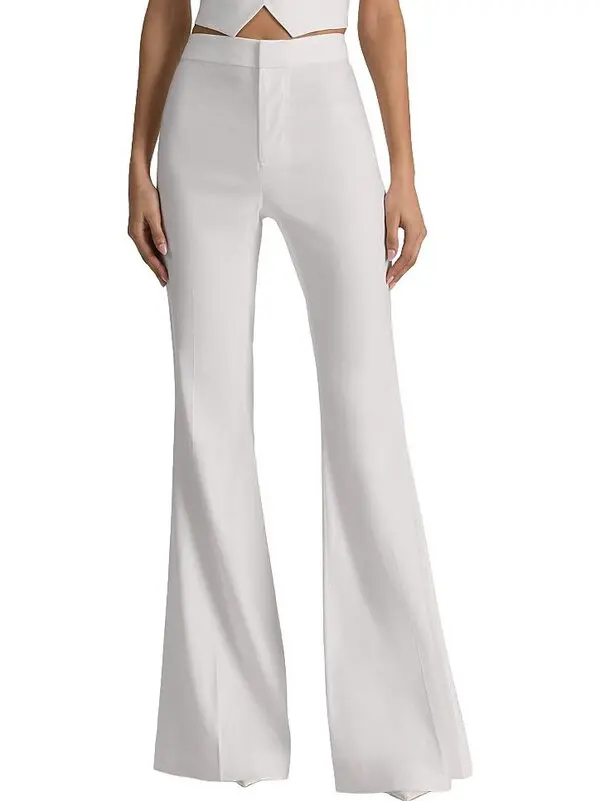 Alice + Olivia Linden Bootcut Trousers - Off White