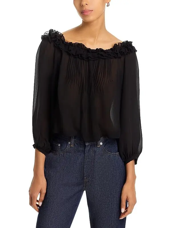 Paige Casey Silk Blouse - Black