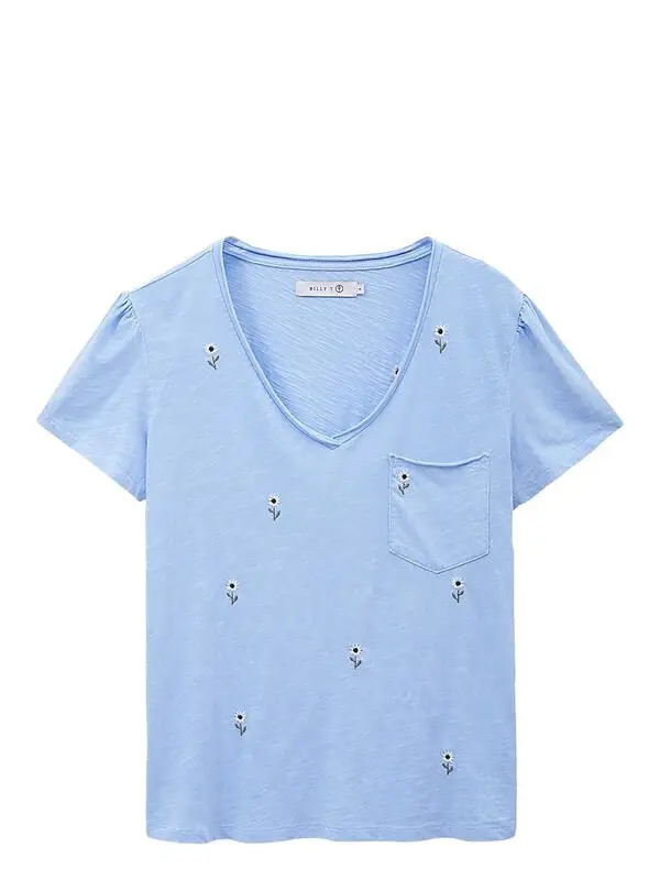 BILLY T Embroidered Puff Tee - Windsurfer Blue