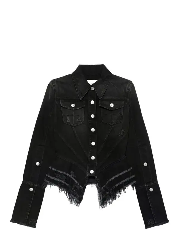 Matieres Fecales Distressed Denim Jacket - Black