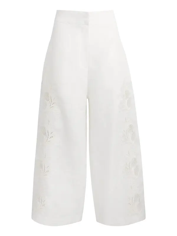 Lug Von Siga Linen Wide-leg Trousers - White