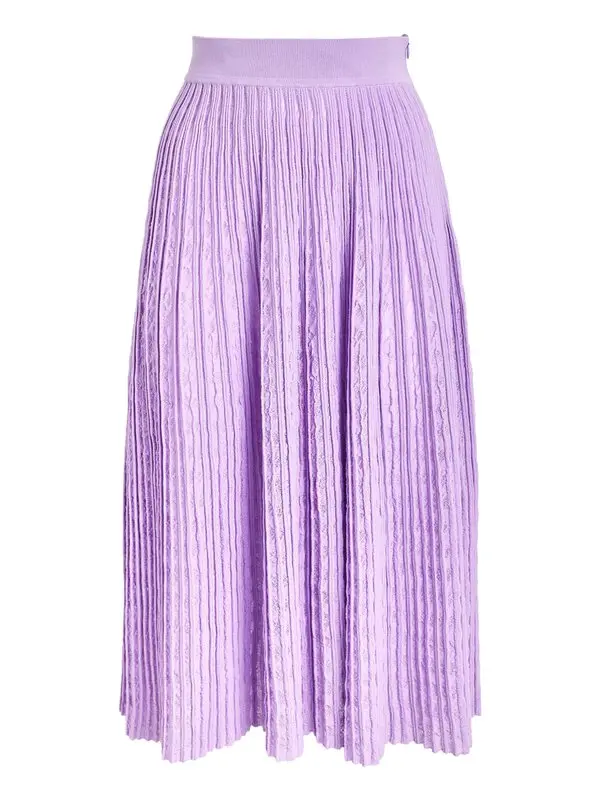 ANTONINO VALENTI Organic Cotton-blend Fuerteventura Midi Skirt - Purple