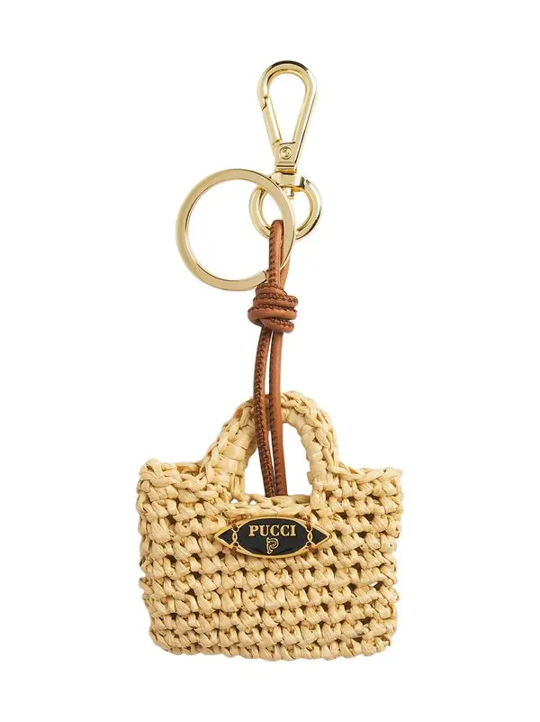 Emilio Pucci Raffia Bag Charm - Beige