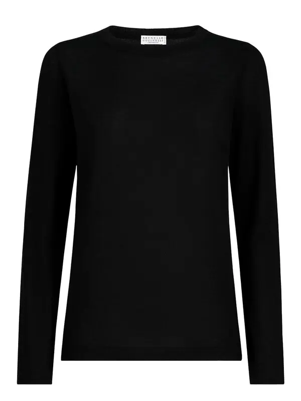 Brunello Cucinelli Cashmere And Silk Sweater - Black
