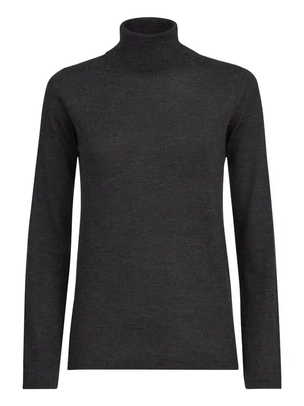 Brunello Cucinelli Cashmere-silk Rollneck Sweater - Black