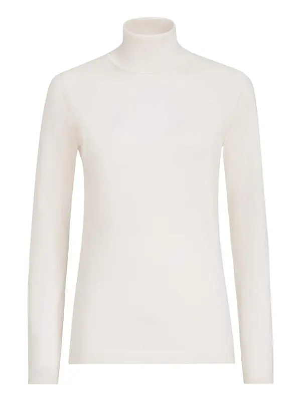 Brunello Cucinelli Cashmere-silk Rollneck Sweater - White