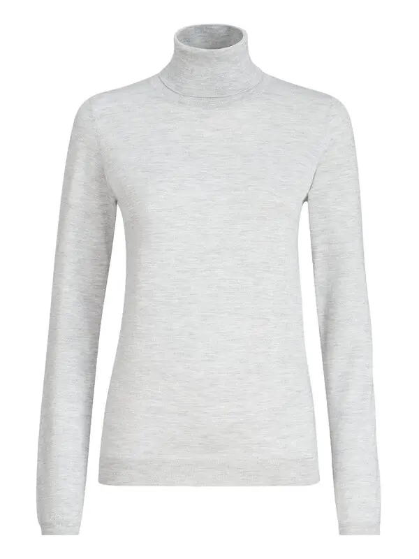 Brunello Cucinelli Cashmere-silk-blend Rollneck Sweater - Grey