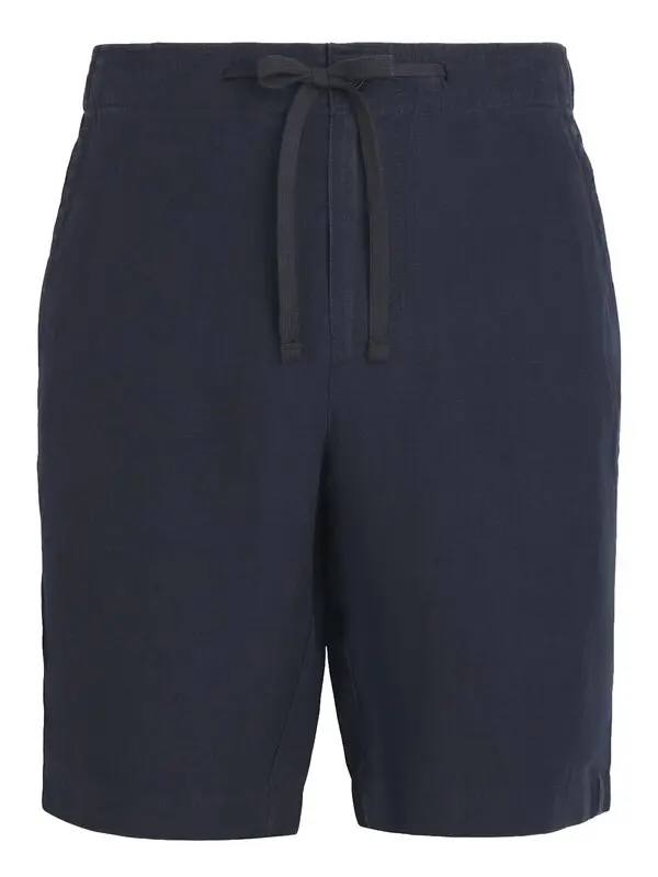 Vince Linen Drawstring Shorts - Navy