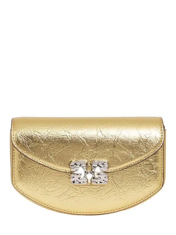 GANNI Metallic Lulu Cross-body Bag - Gold