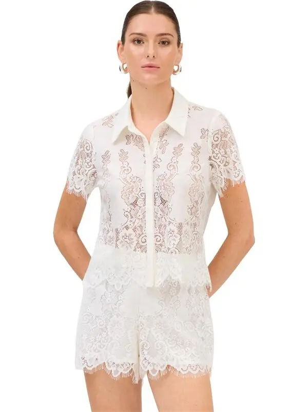 Allison Meadow Blouse - White