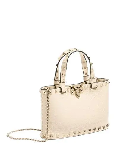 Valentino Garavani Rockstud Mini Shopping Bag - Natural