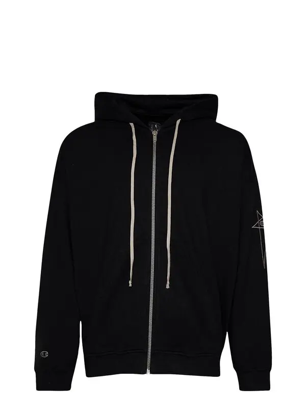 Rick Owens Jumbo Jason's Hoodie - Black