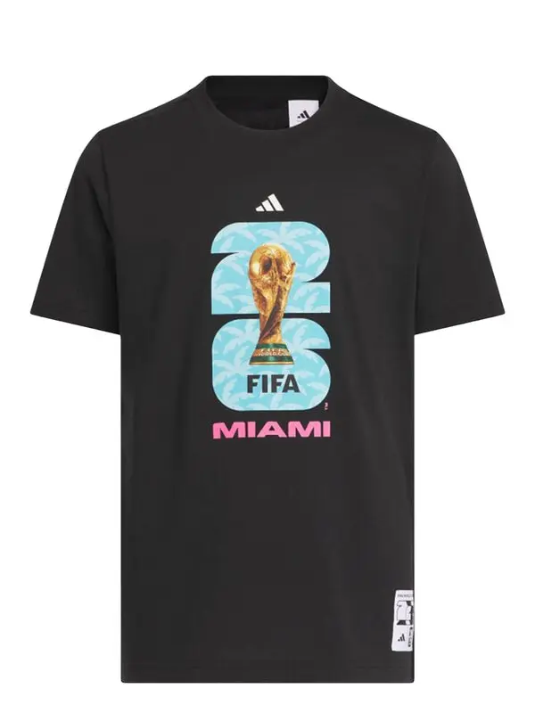 Adidas Fifa World Cup 26 Host City Miami Graphic T-shirt - Black