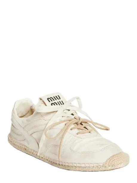 Miu Miu Espadrille Sneaker - Ecru