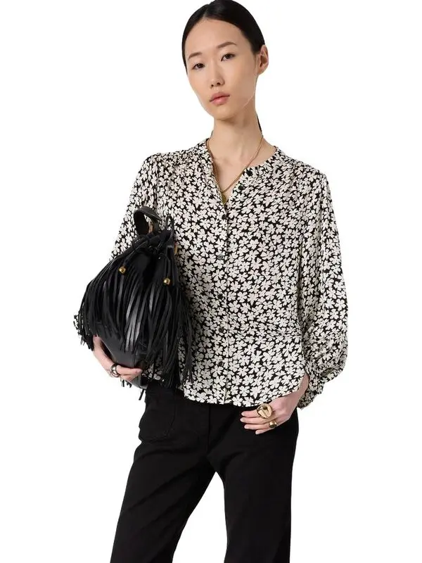 Gerard Darel Céonie Floral Print Shirt - Black