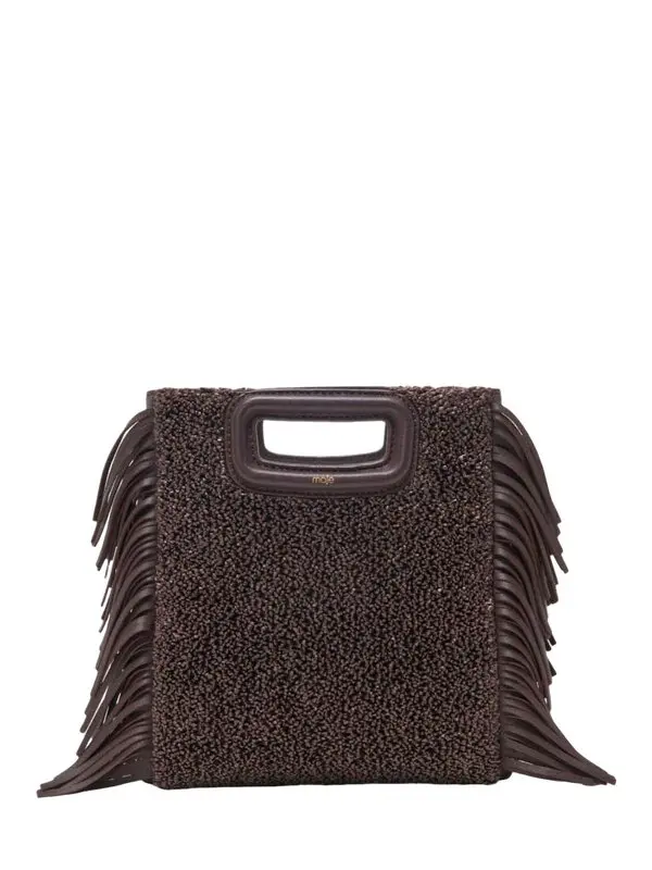 Maje M Bag With Fringe - Dark Brown