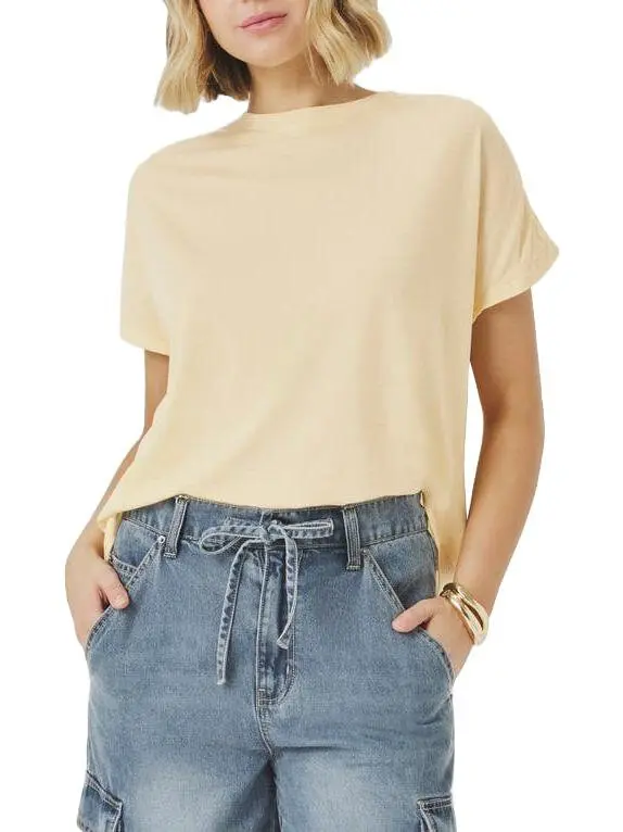 Splendid Rebecca Shirred-sleeve T-shirt - Honeysuckle Beige