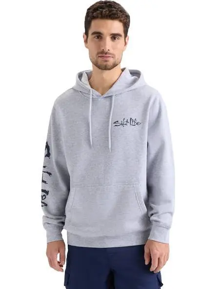 SALT LIFE Guide Me Home Pullover Hoodie - Athletic Heather