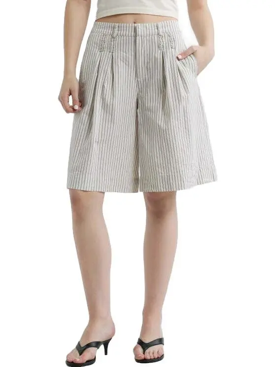 DAMSON MADDER Ambrosia Organic Cotton Shorts - Stripe